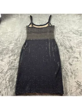 St. John | Dresses | St John Evening Dress 4 Quiet Luxury Metallic Knit ...